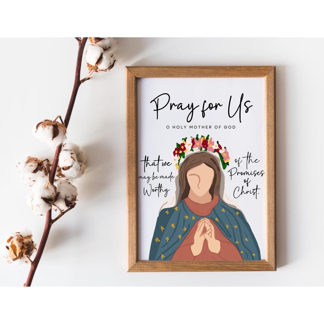 Marian Art, Catholic Wall Art, Virgin Mary Art, Catholic Prayer ...