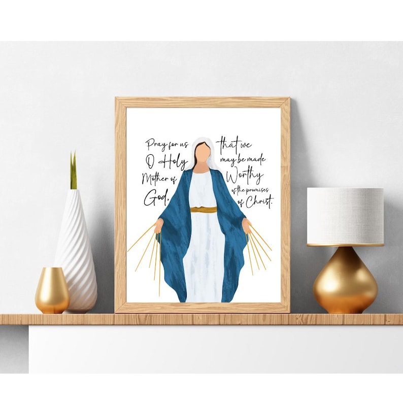 Marian Art, Catholic Wall Art, Catholic Prayer, Catholic Poster ...