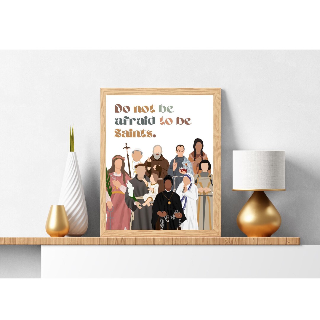 Catholic Halloween Decor, All Hallows Eve Decor, All Saints Poster ...