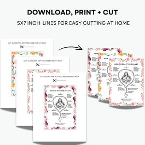 Kids Rosary Guide, Printable Rosary Card, Catholic Prayer Card ...