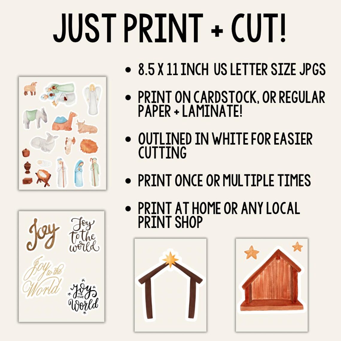 Nativity Scene Activity, Advent Activity for Kids, Kids Advent ...