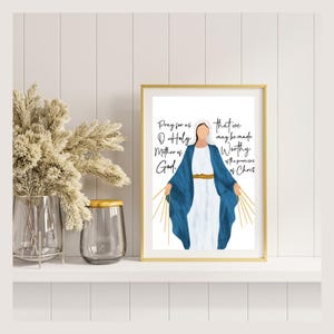 Marian Art, Catholic Wall Art, Catholic Prayer, Catholic Poster ...
