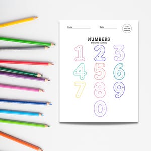 Letter Tracing Worksheet Number Tracing Worksheet Preschool Activity ...