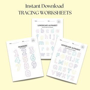 Letter Tracing Worksheet Number Tracing Worksheet Preschool Activity ...