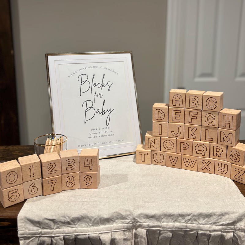 Unique Alphabet Blocks - Etsy