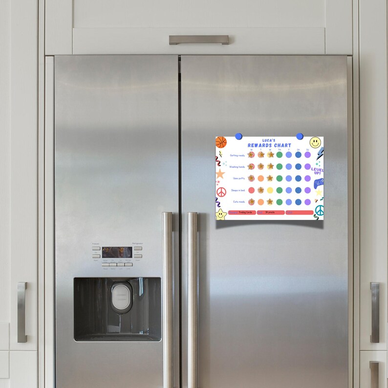 Editable Rewards Chart L Retro 90's Boy Rewards Charts L Chore Chart L ...