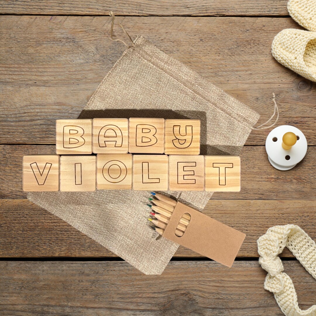 Baby Shower Decorating Blocks: Personalized Name Activity - Etsy