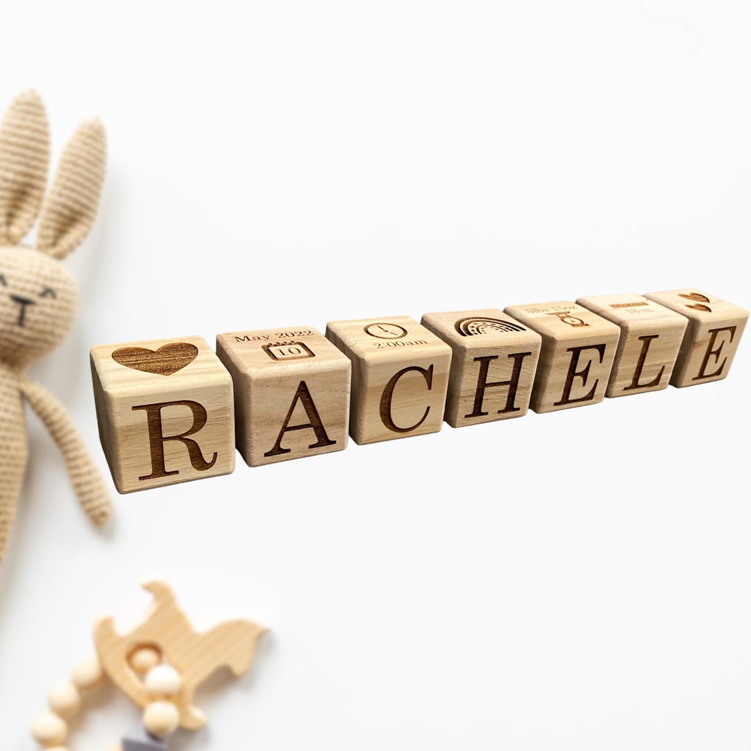 Personalized Baby Block Set Baby Birth Stat Keepsake Gift for Newborn ...