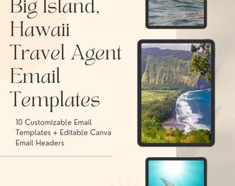 Oahu, Hawaii Travel Agent Done for You Email Templates With Canva Email ...