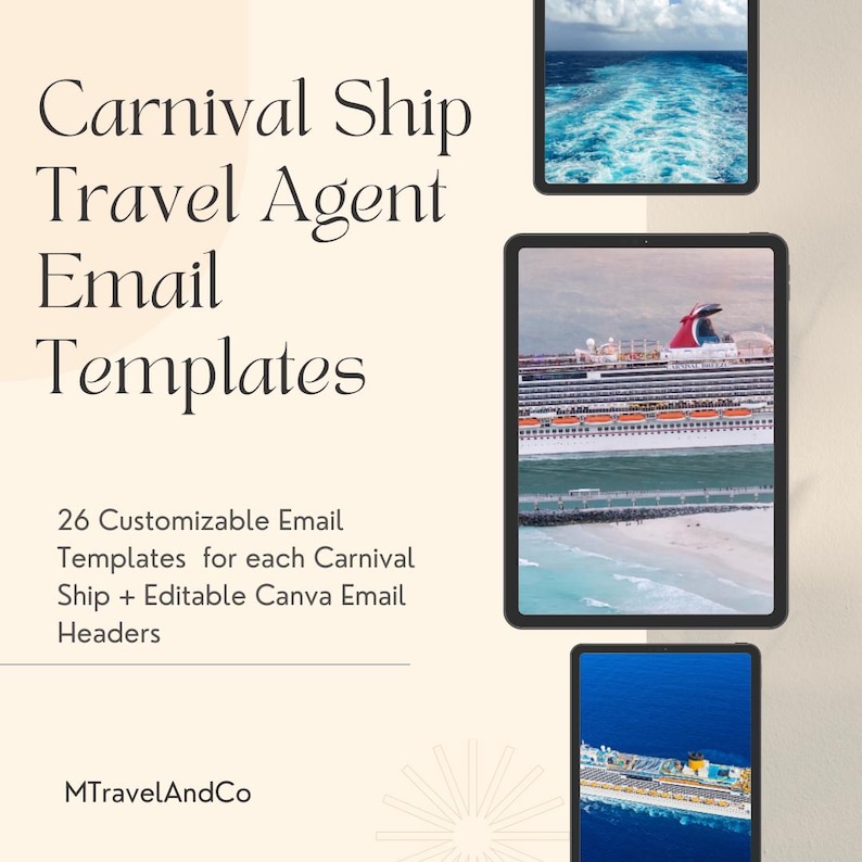 Carnival Cruise Ship Specific- 26 Travel Agent Done for You Email ...