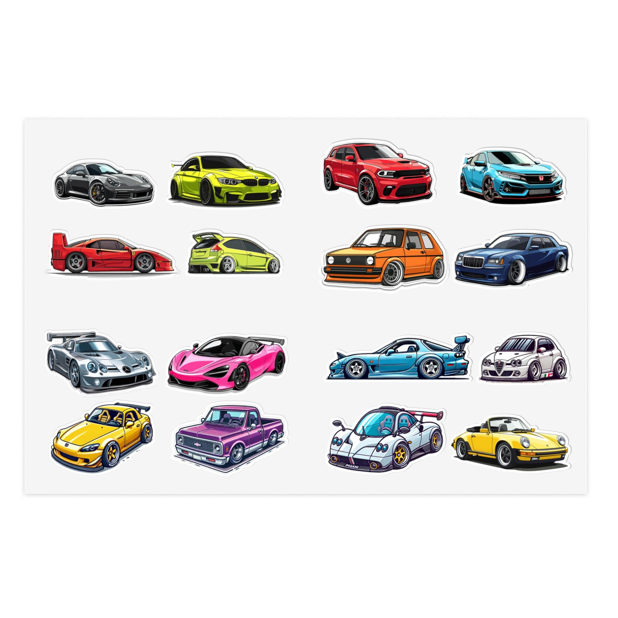 Car Sticker Sheets, Automotive Theme Sticker Pack - Etsy