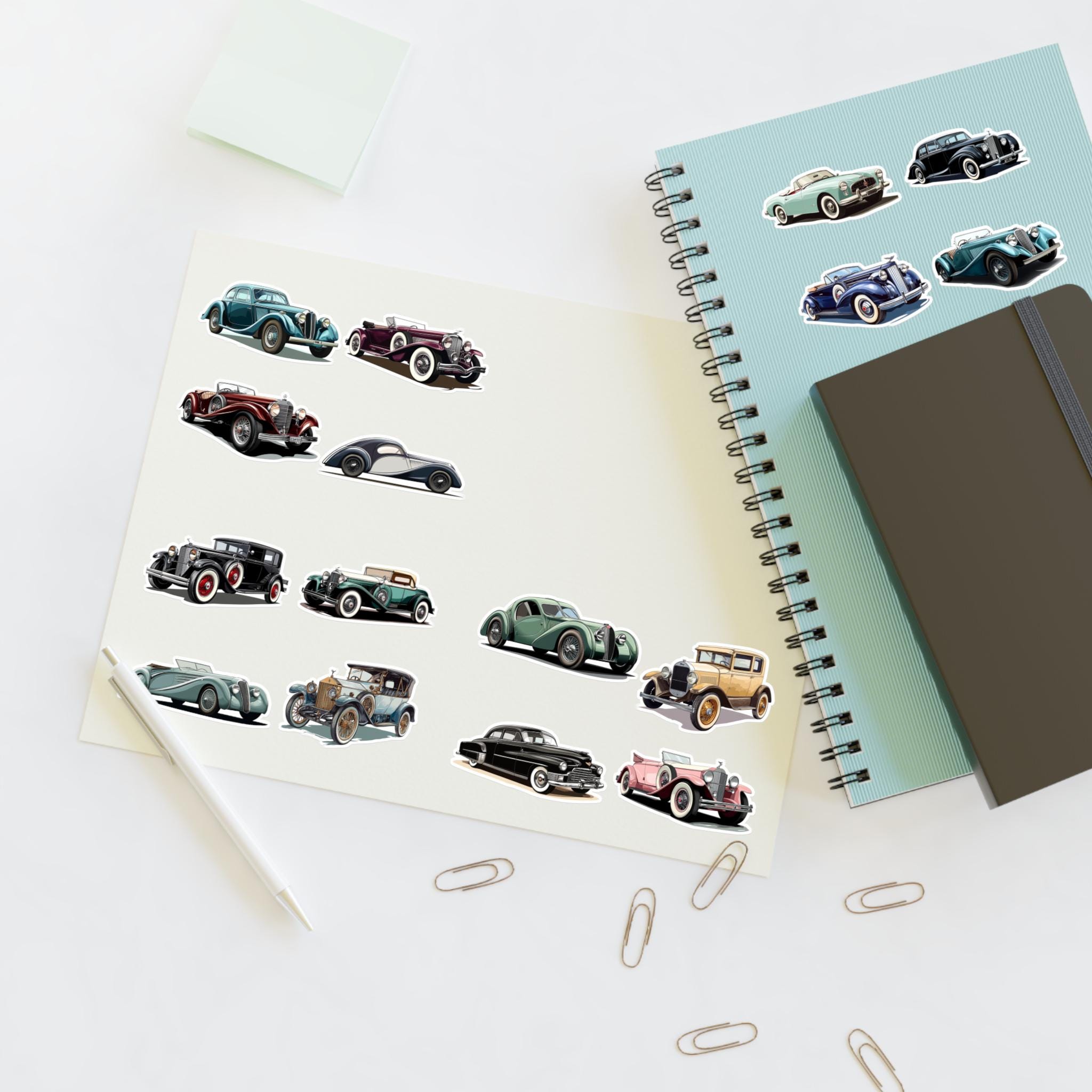 Classic Car Sticker Sheets, Automotive Theme Sticker Pack - Etsy