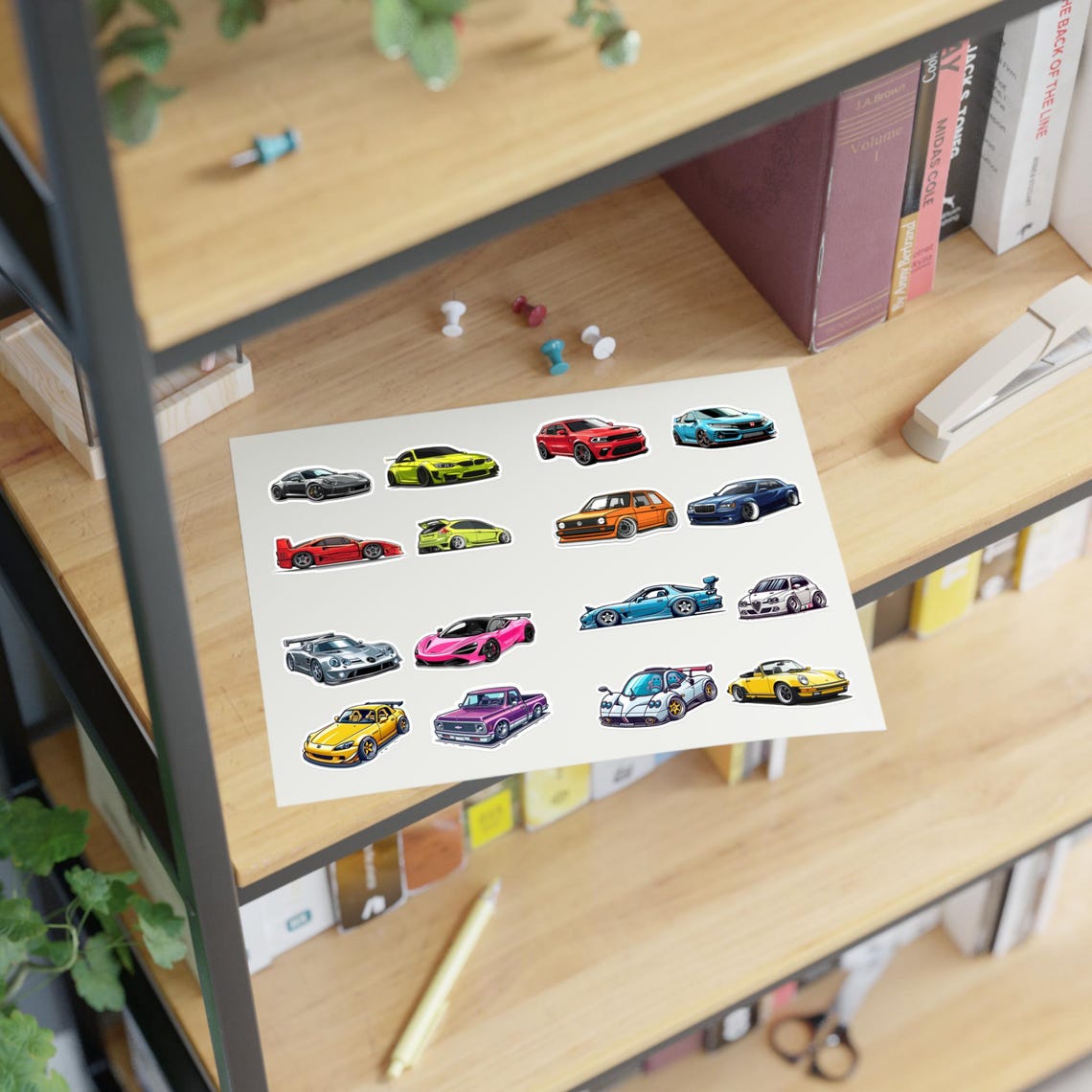 Car Sticker Sheets, Automotive Theme Sticker Pack - Etsy