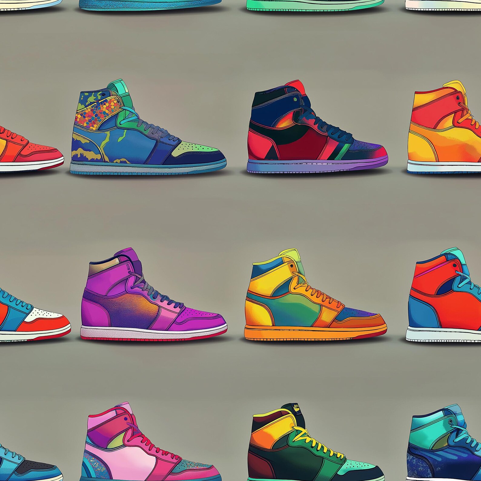 Multicolor Sneaker Gift Wrap - Etsy