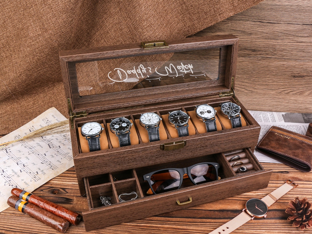 Personalized Watch Case for Men, Custom Engraved Watch Box,anniversary ...