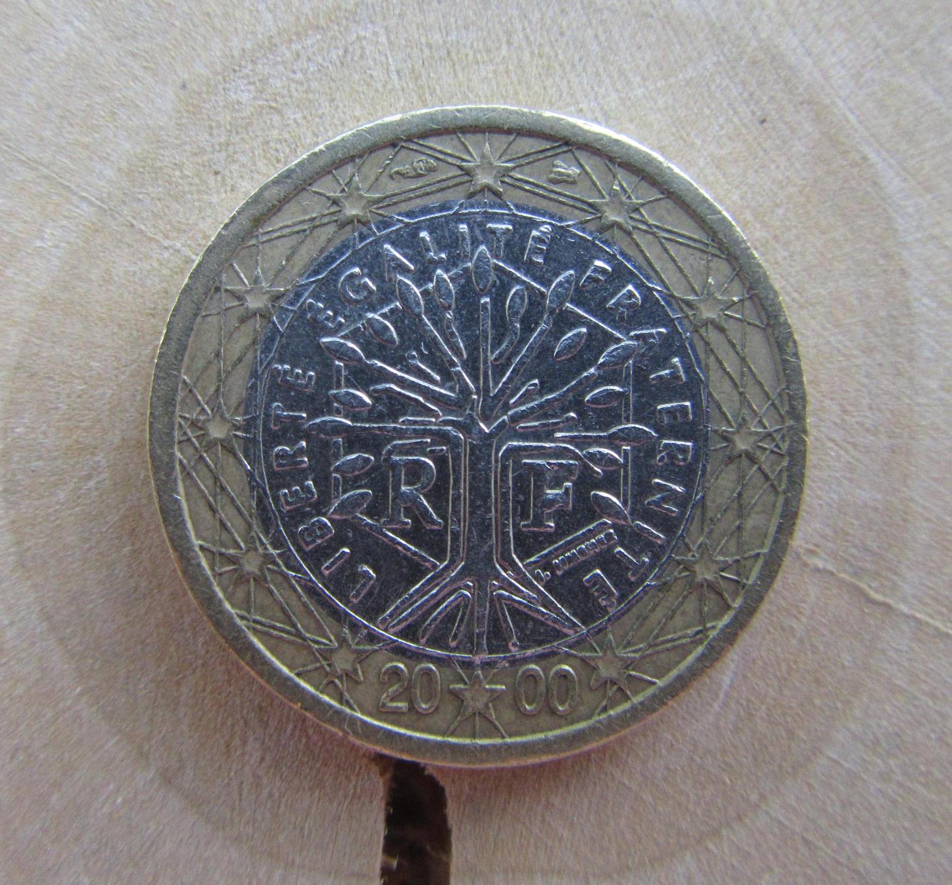 Rare 1 Euro France 2000, Rare Euro Coin, Liberte Egalite Fraternite ...