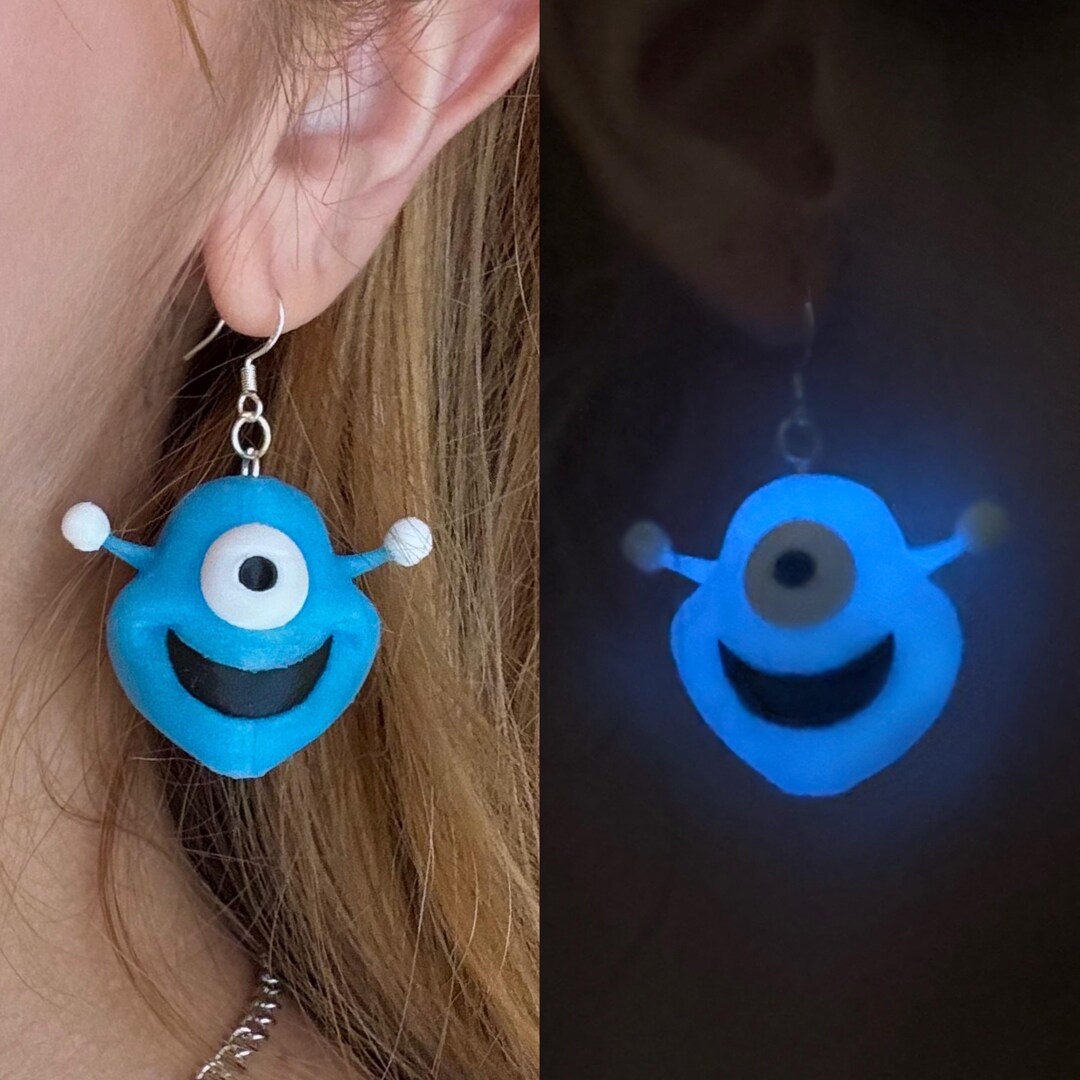 Coldplay Blue Alien Glow in the Dark Earrings - Coldplay Gift - Music ...