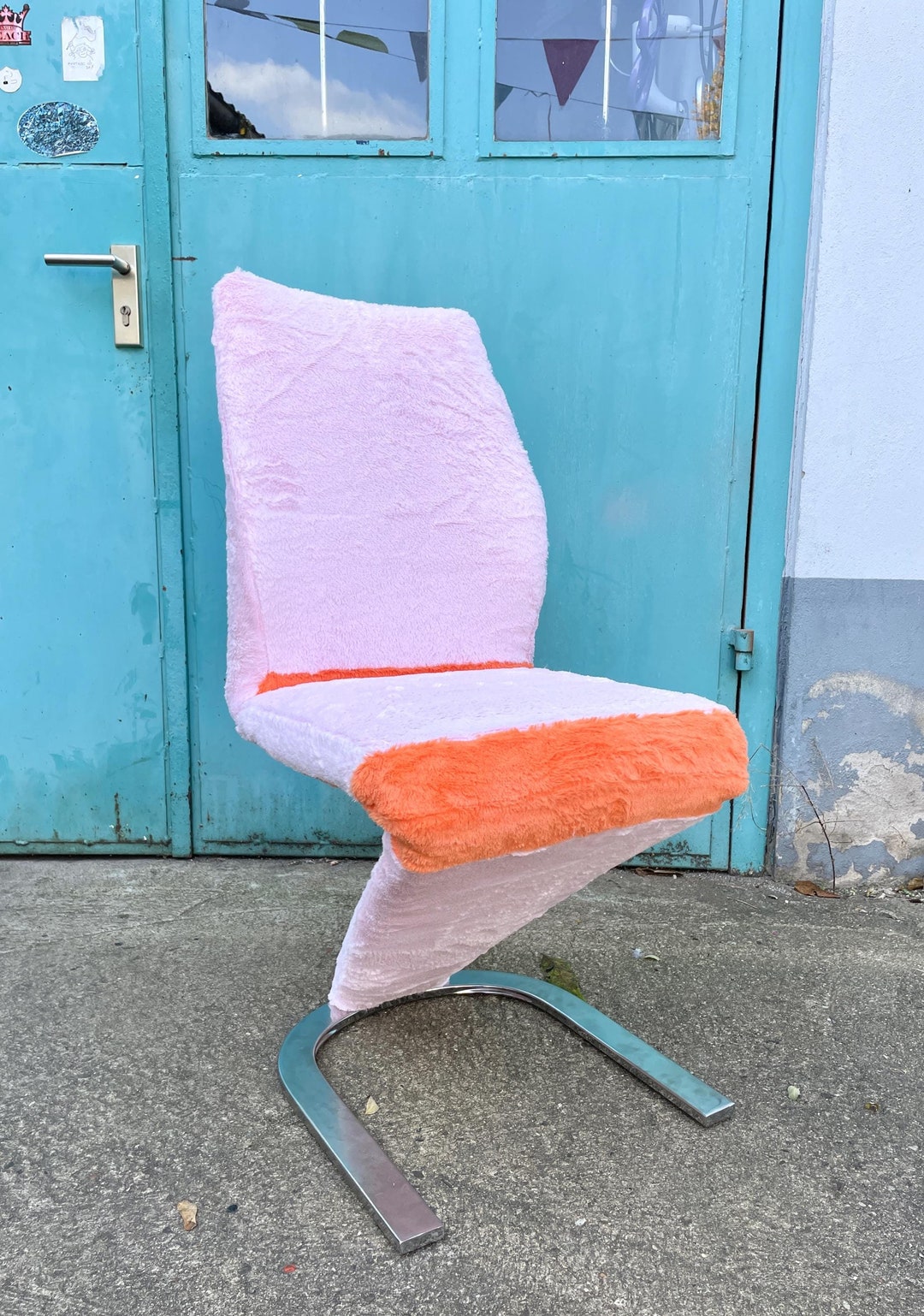 Pink Fur(r)y Cantilever Chair - Etsy