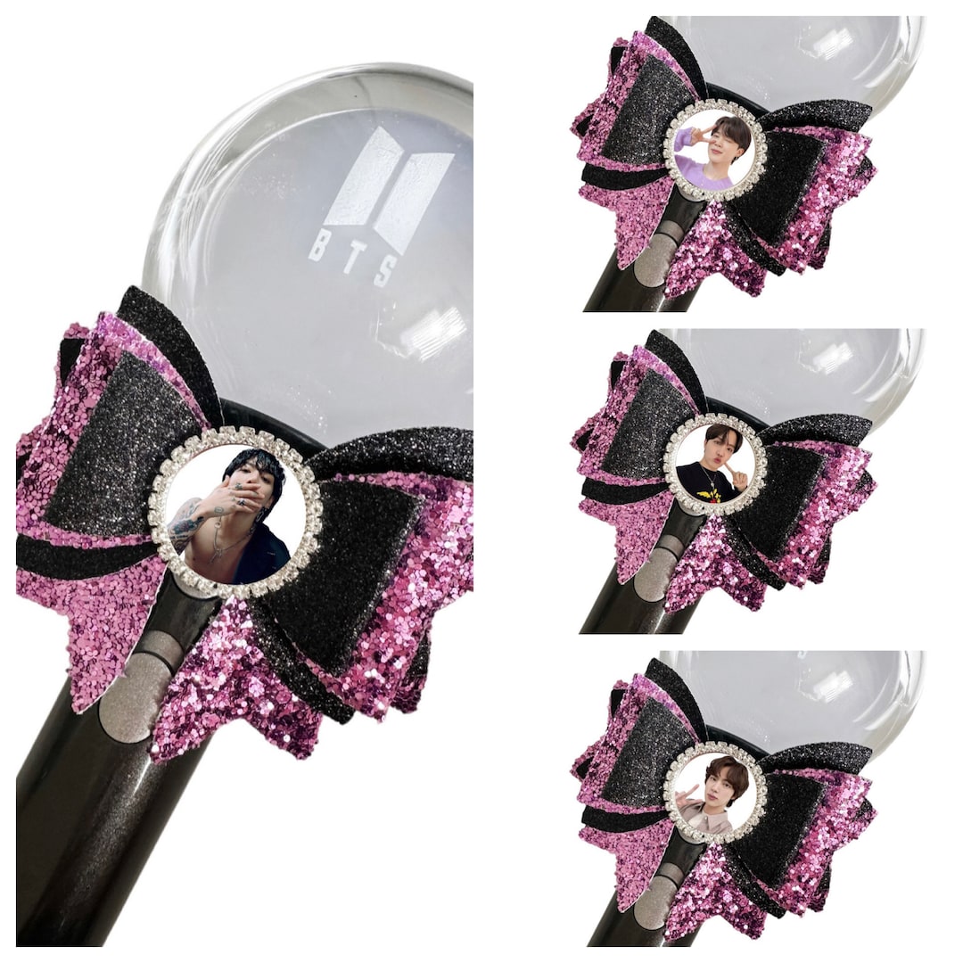 PICK YOUR Bias Light Stick Bows Kpop Photo Deco Accessories Concert ...