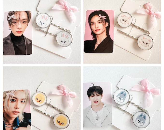 Stray Kids Skzoo Skz Bobby Pin Hair Clip Kawaii Pick Your Bias Lee Know ...