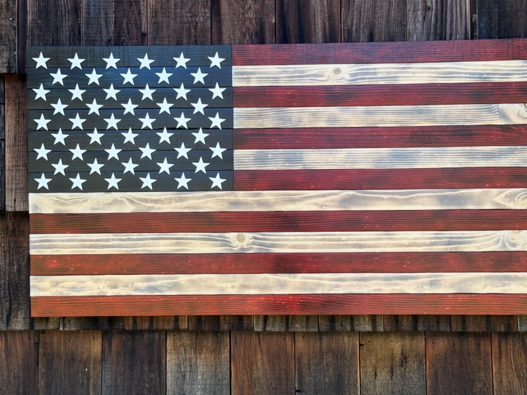 Rustic American Flag - Etsy
