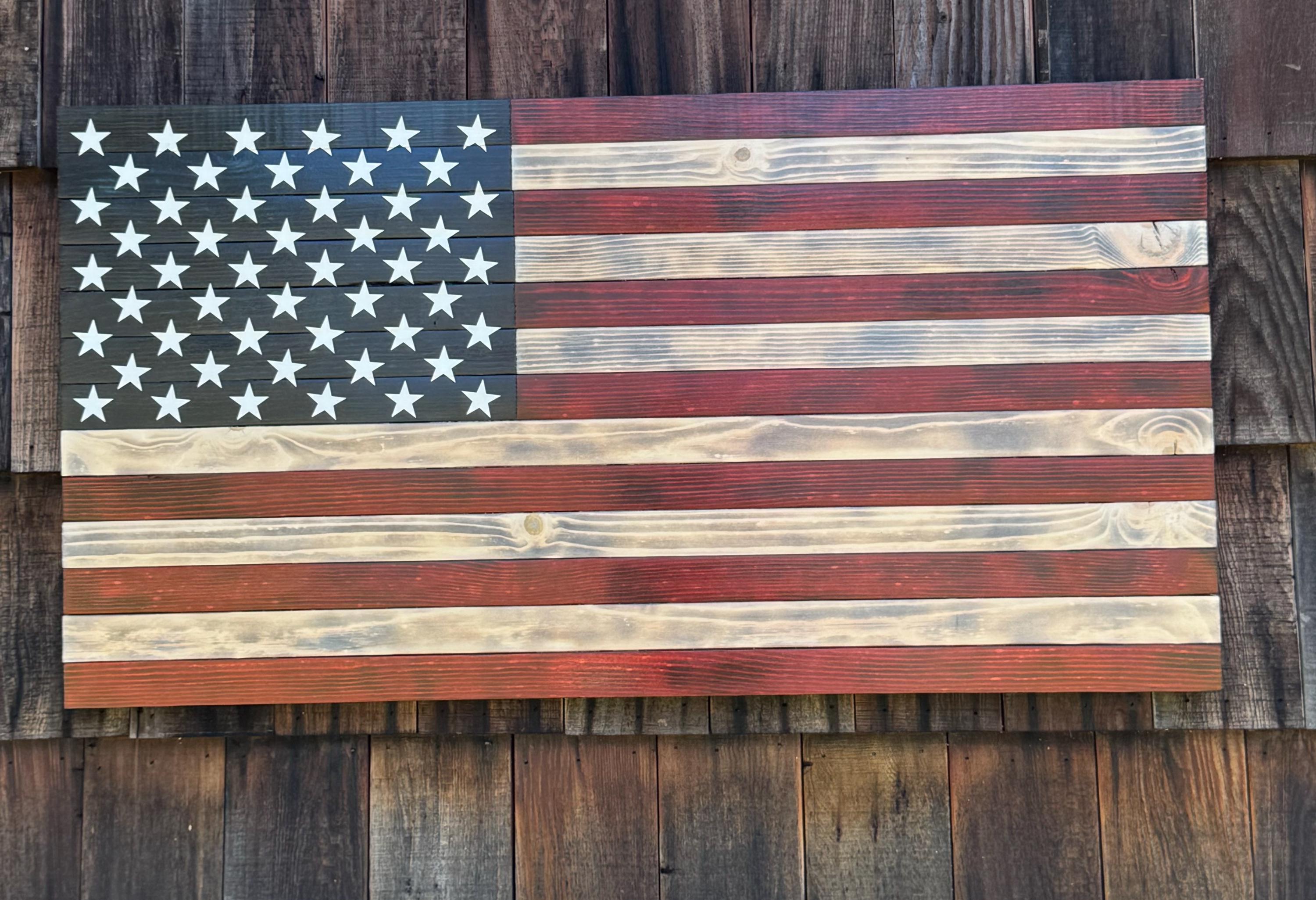 Rustic American Flag - Etsy