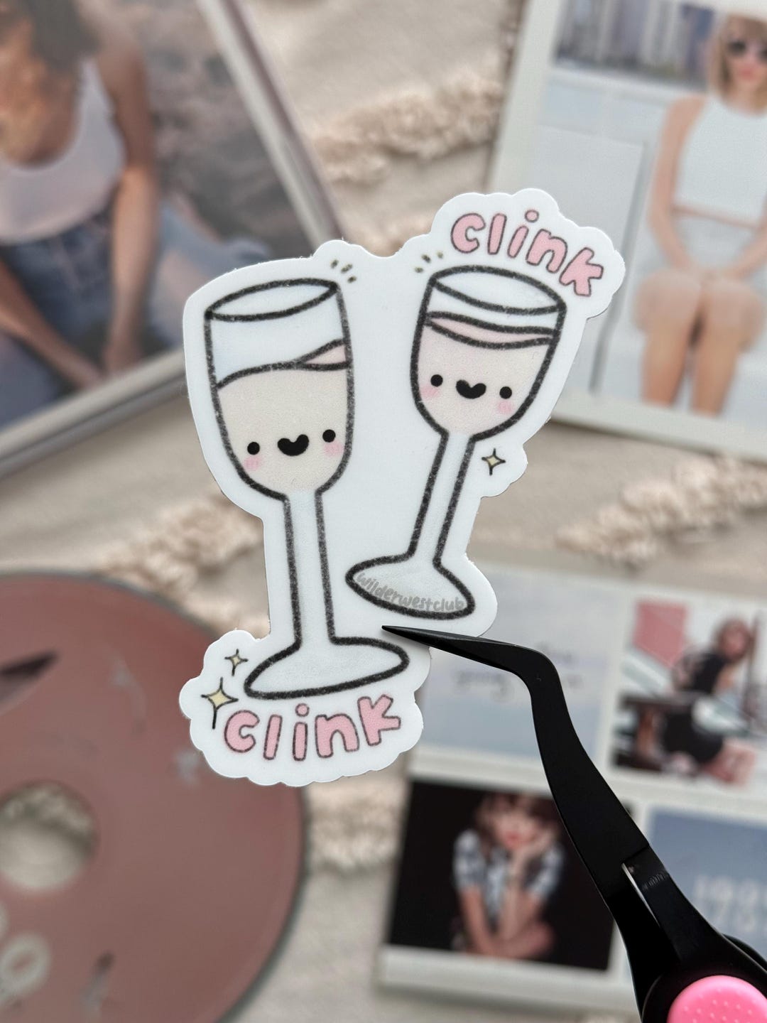 Clink Clink Sticker Cute 1989 Taylors Version Valentines Day Vinyl ...