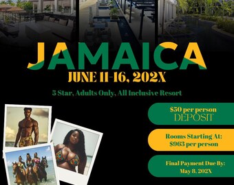 ANIMATED Jamaica Rasta Girl's Trip Flyer for Travel Agents - Etsy