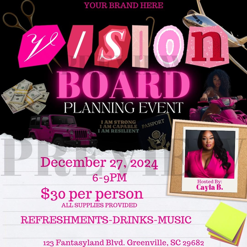 Vision Board Flyer - Etsy