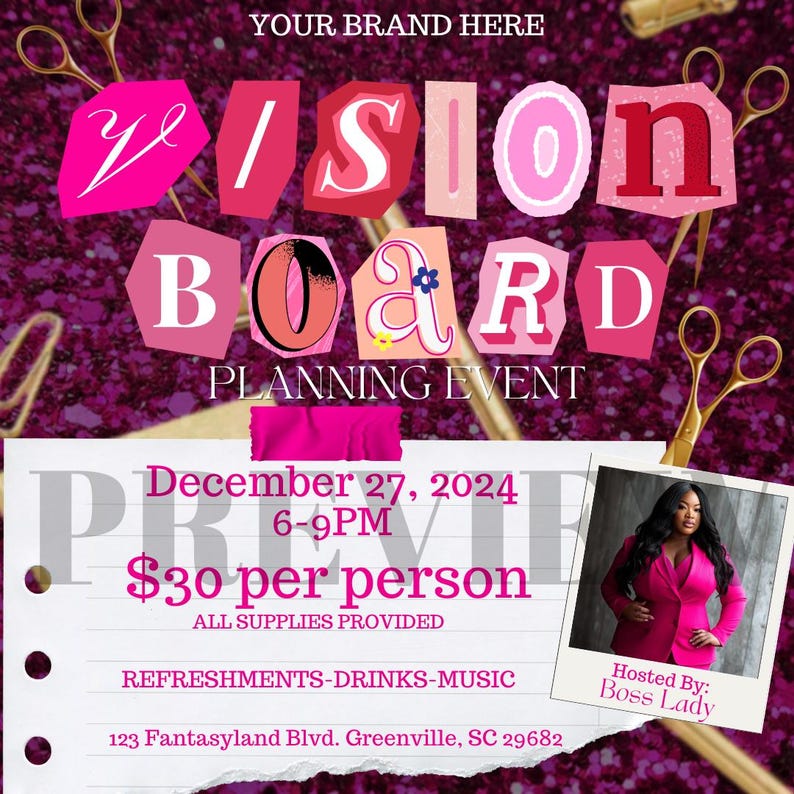 Vision Board Planning Event - Etsy