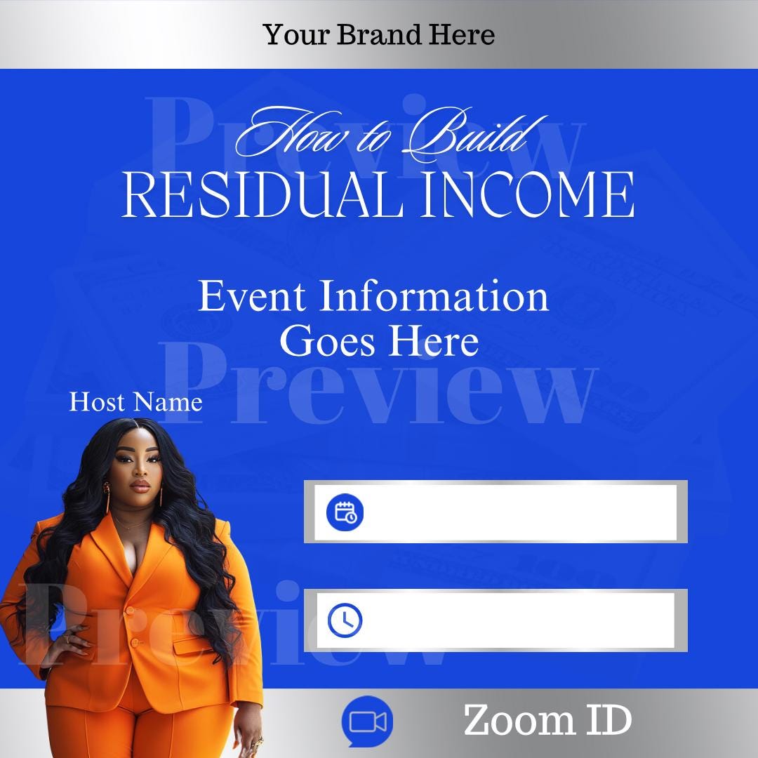 How to Build Residual Income Flyer - Etsy