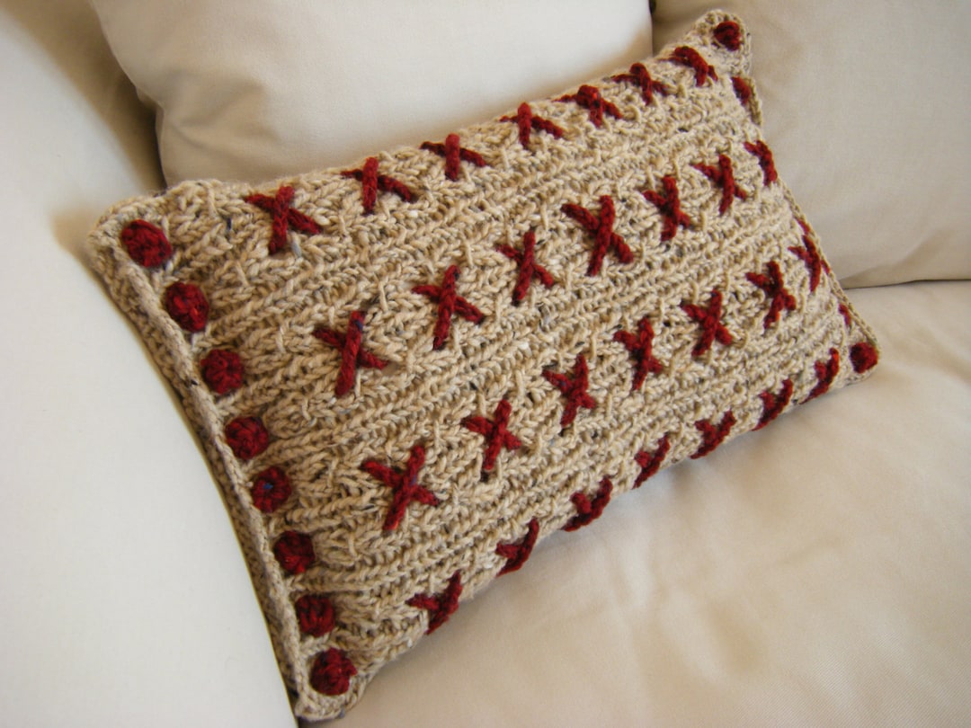 Cranberry Kisses Cushion Pillow Cover Knitting Pattern - Etsy