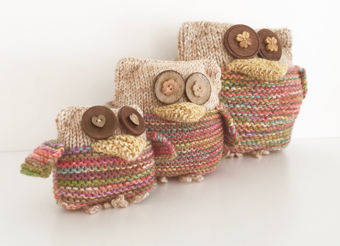 Trio of Owls Knitting Pattern - Etsy