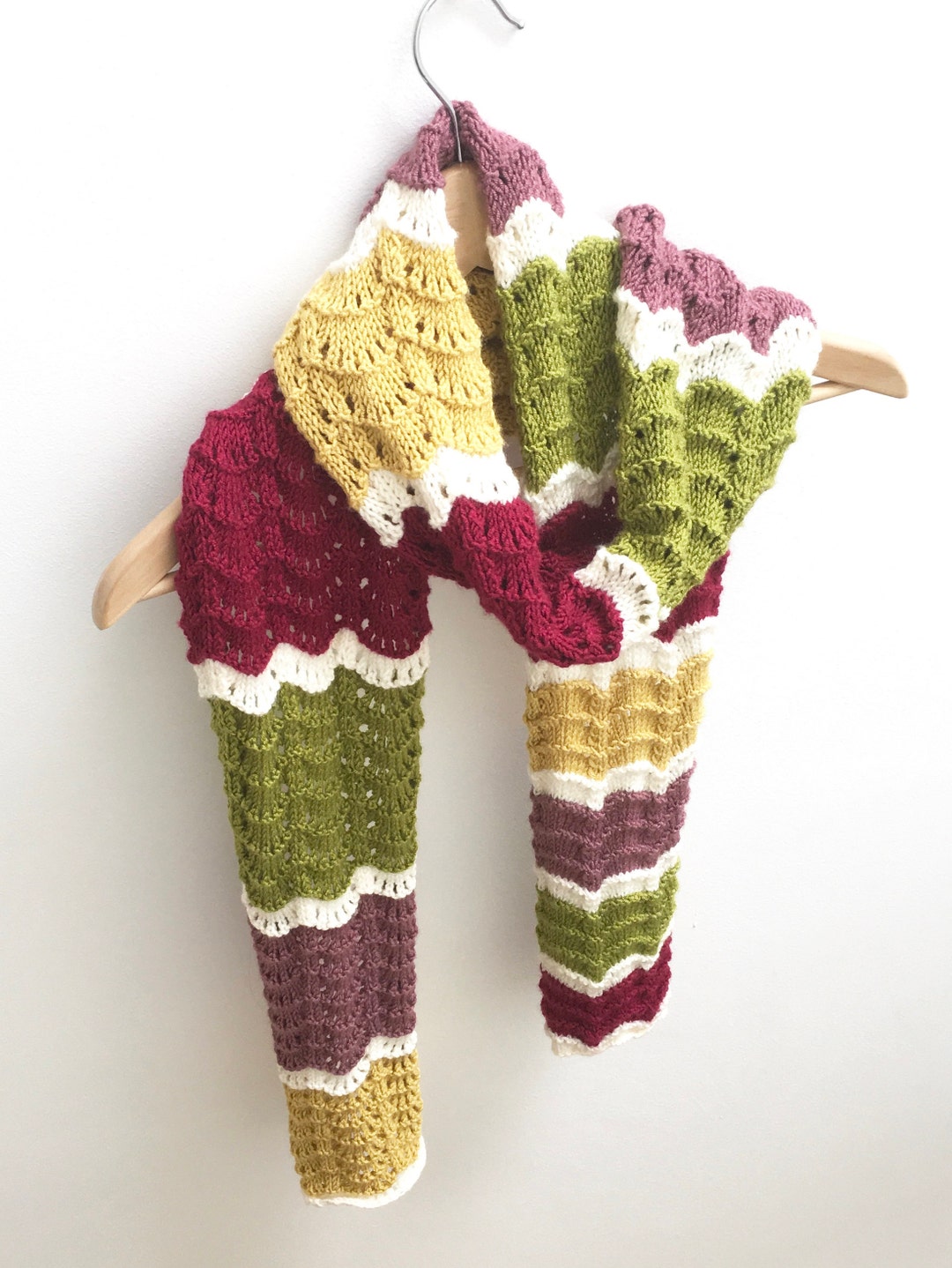 Scallop Scarf Knitting Pattern - Etsy