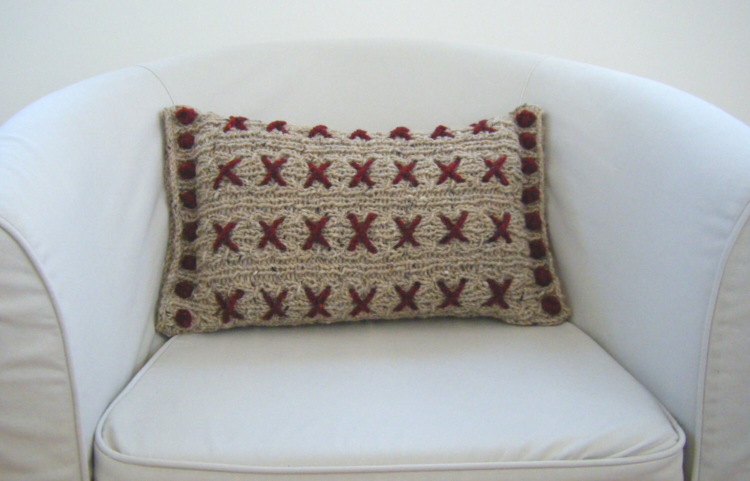 Cranberry Kisses Cushion Pillow Cover Knitting Pattern - Etsy