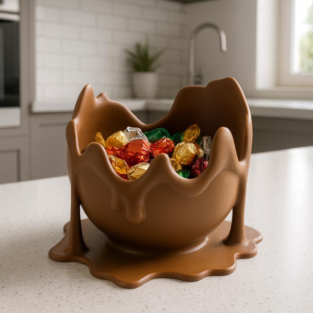 Melted Chocolate Candy Bowl – Novelty Snack Dish - Etsy