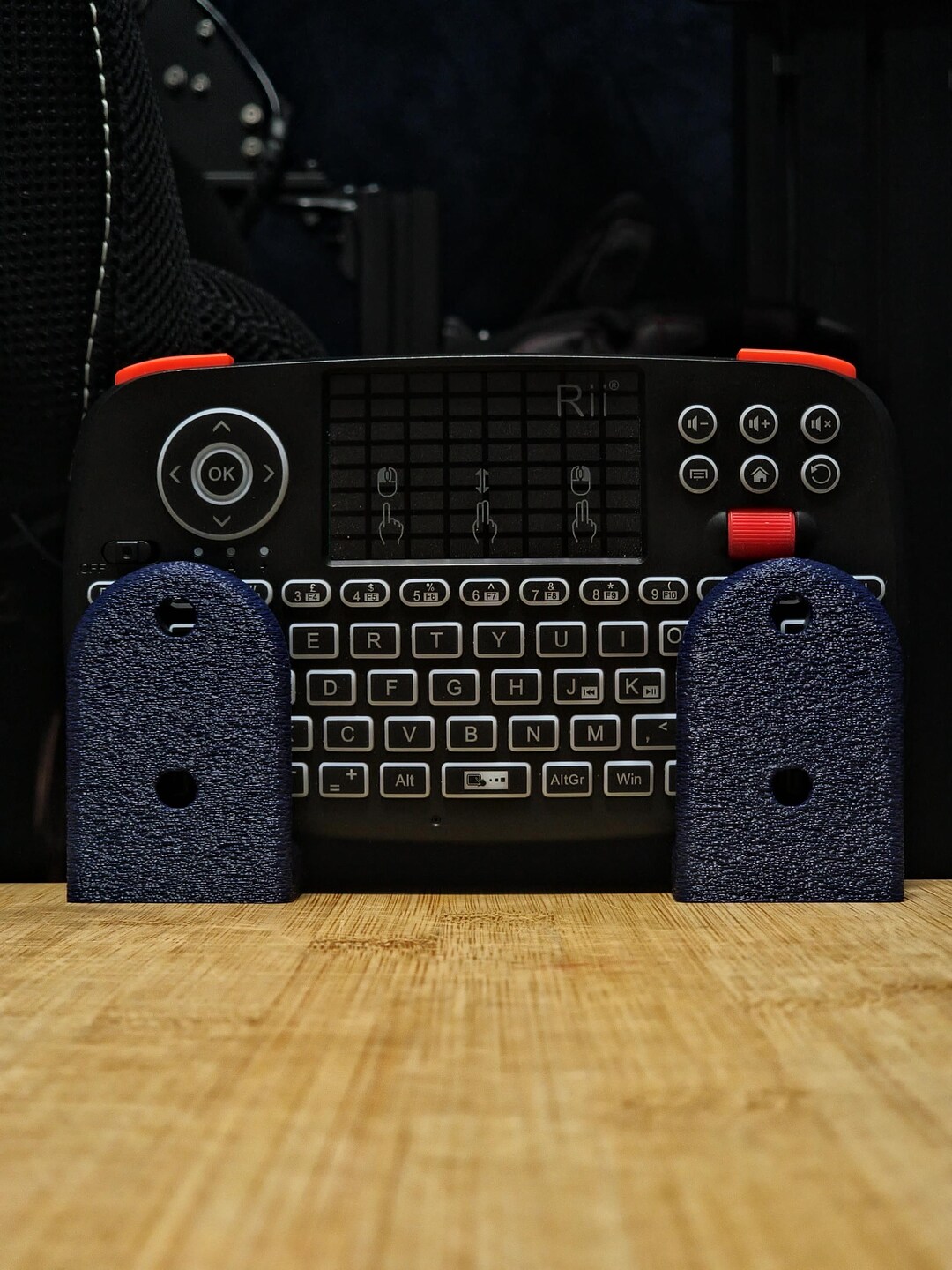 Rii I4 Mini Keyboard Holder DARK BLUE Sim Racing Aluminium Extrusion ...