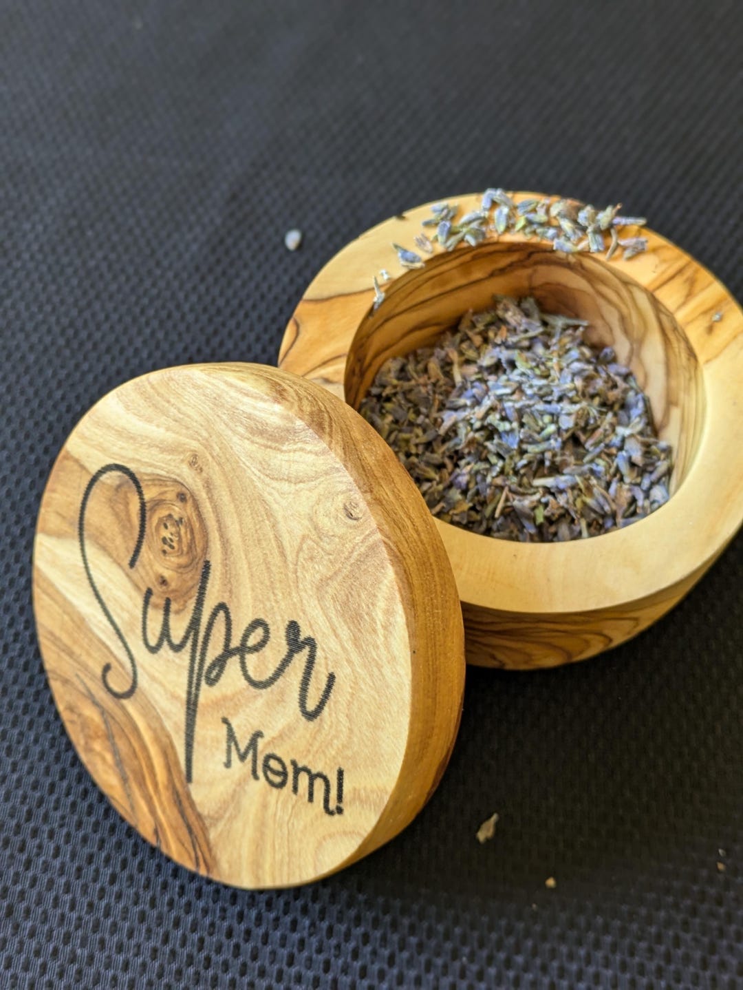 Hand-carved Olive Wood Salt Cellar With Custom Engraving - Etsy