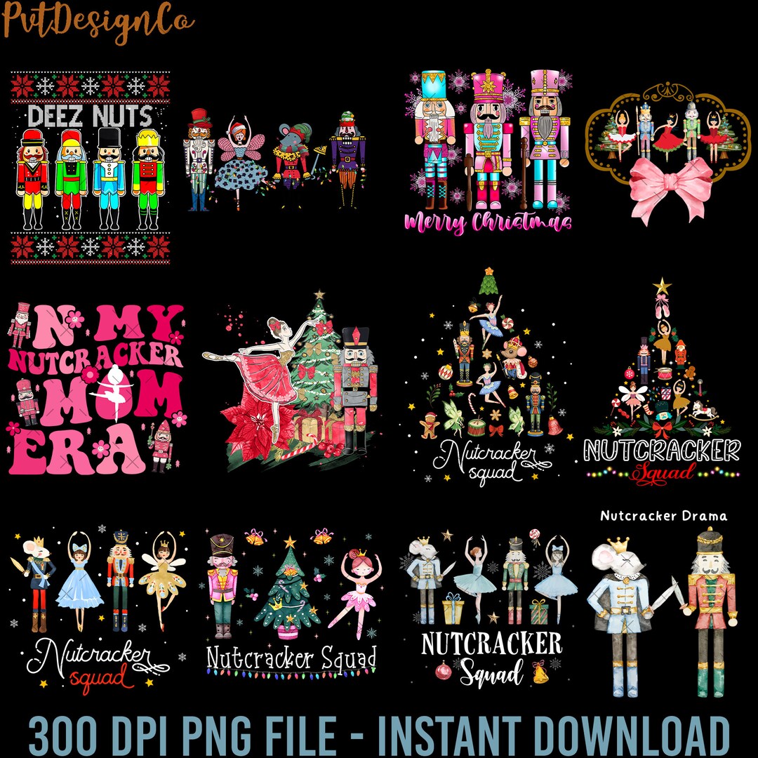 Bundle Nutcracker Friends Png, Christmas Ballet Xmas Png, Nutcracker ...