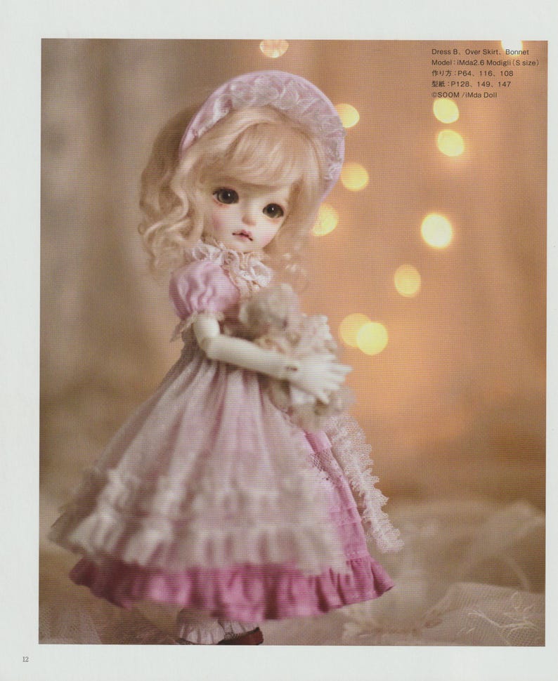 Doll Clothes Sewing Pattern Book: Romantic Dresses (digital Download ...