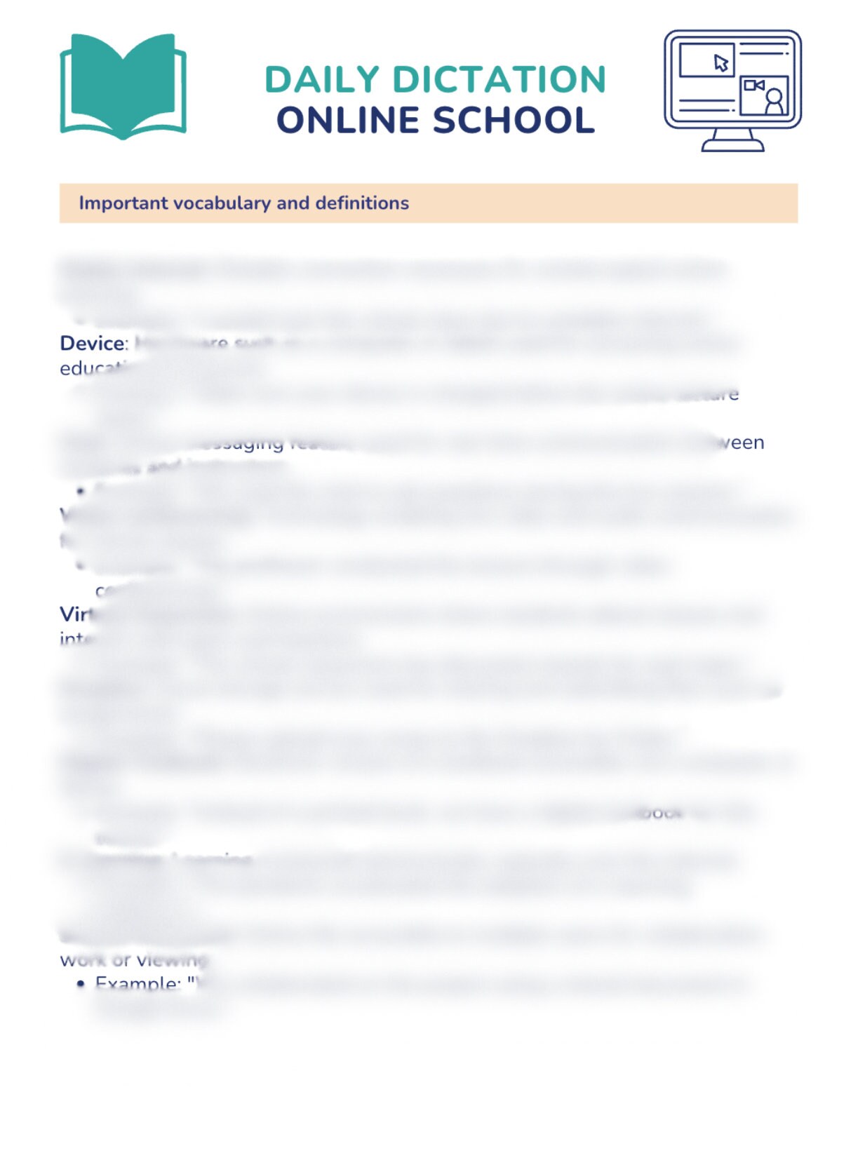 ESL Vocabulary Worksheet Package, Low-intermediate Level, Topic: Online ...