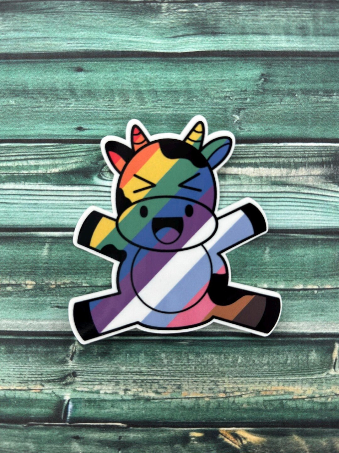 Pride Cow Weatherproof Sticker - Etsy