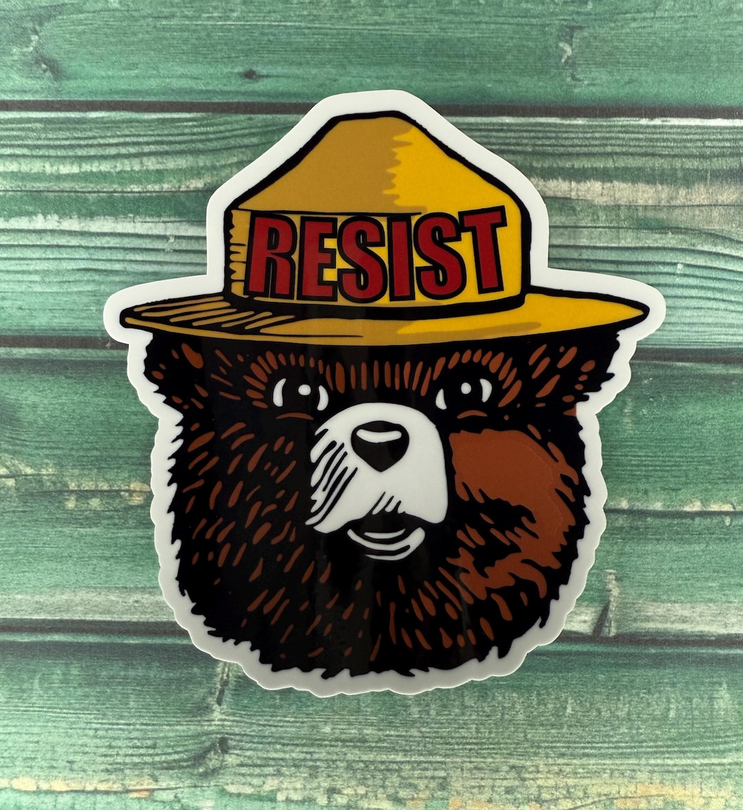 Resist Smokey Bear Waterproof/fade Resistant Sticker - Etsy