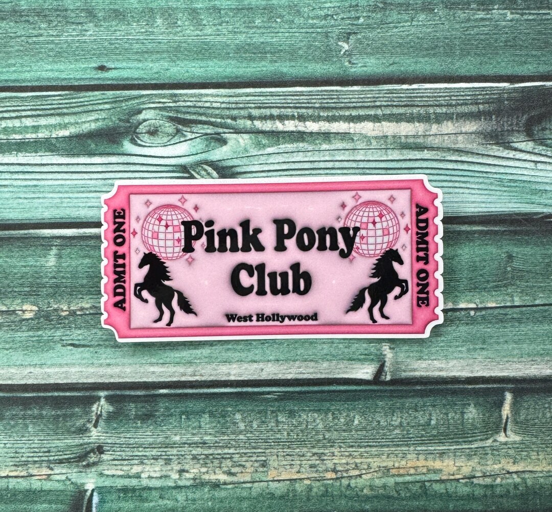 Pink Pony Ticket Weatherproof Sticker - Etsy