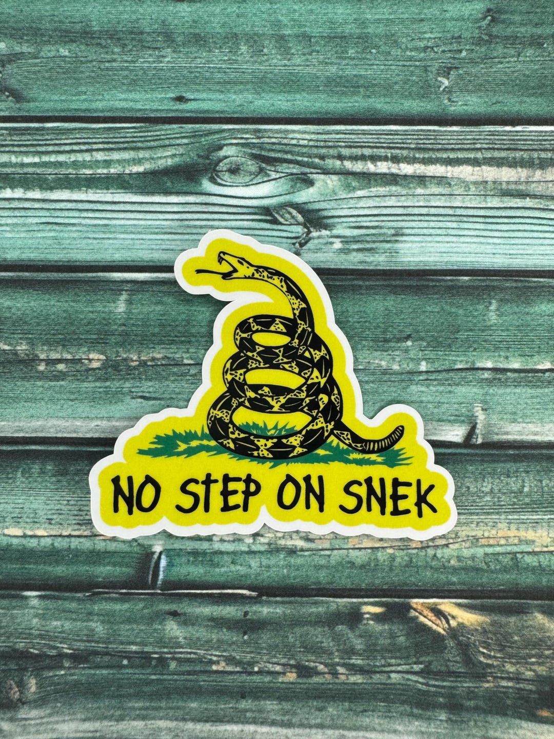 No Step on Snek Weatherproof Sticker - Etsy