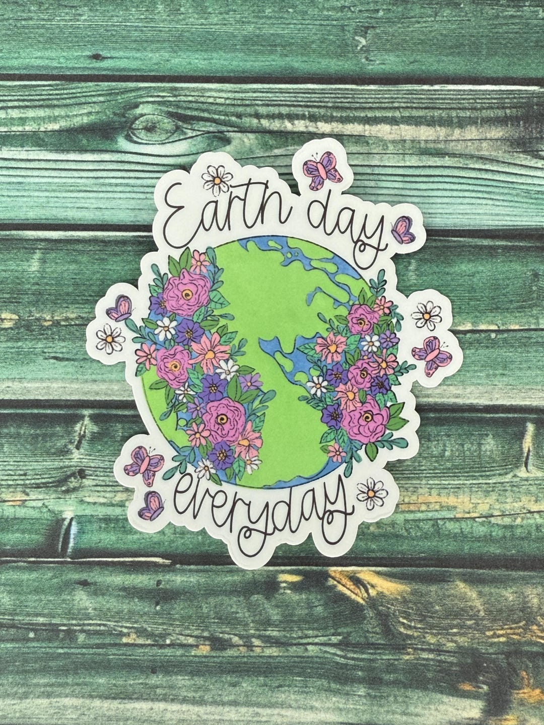 Earth Day Everyday Weatherproof Sticker - Etsy