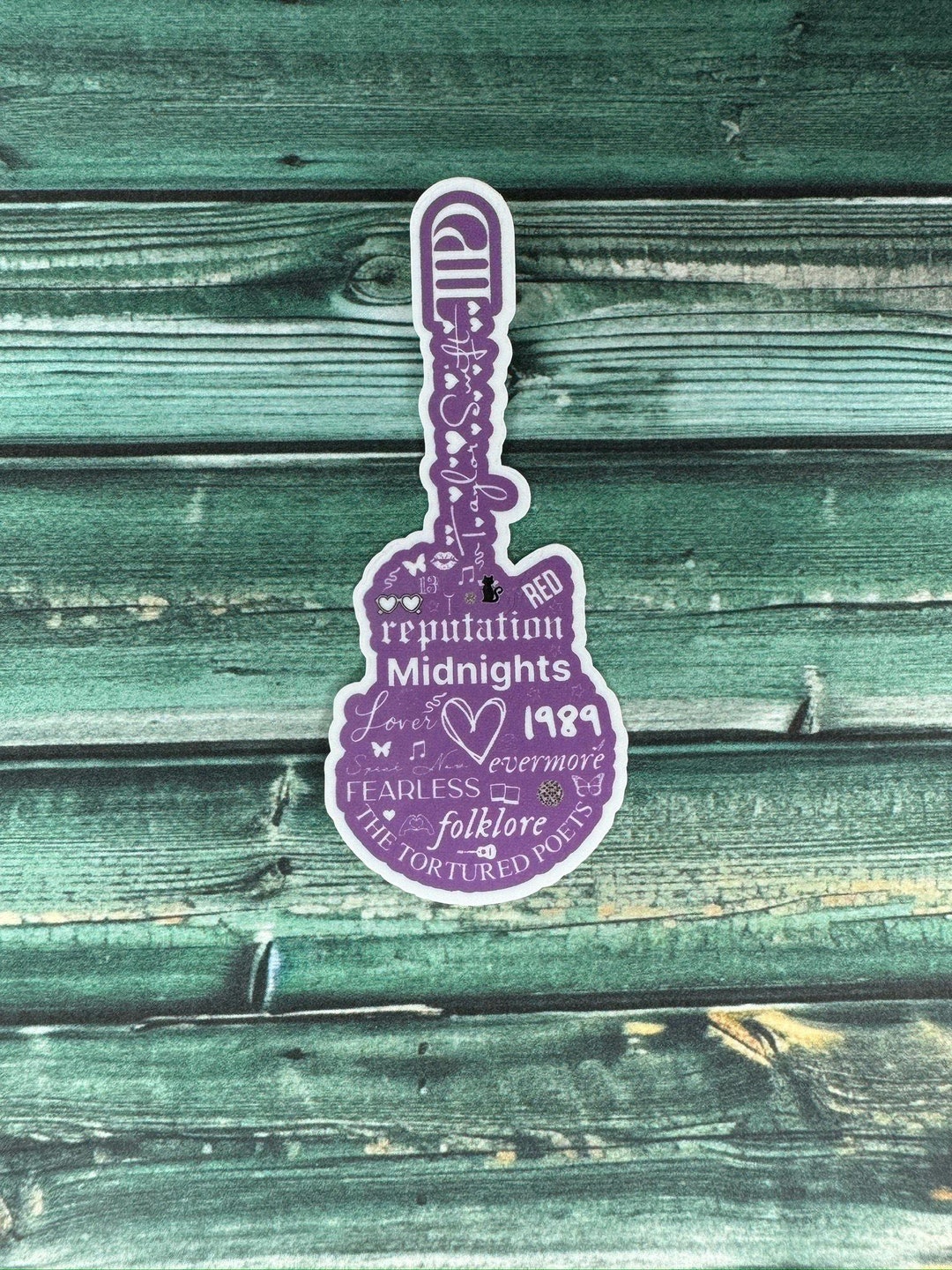 Swiftie Albums Guitar Weatherproof Sticker - Etsy
