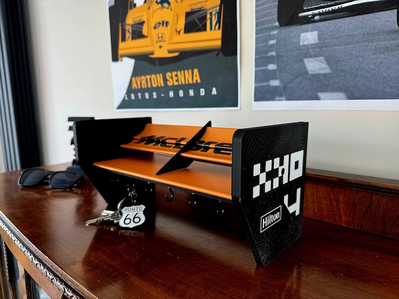 Mclaren F1 Wing Key Holder: Lando Norris Papaya Orange Motorsport Decor ...