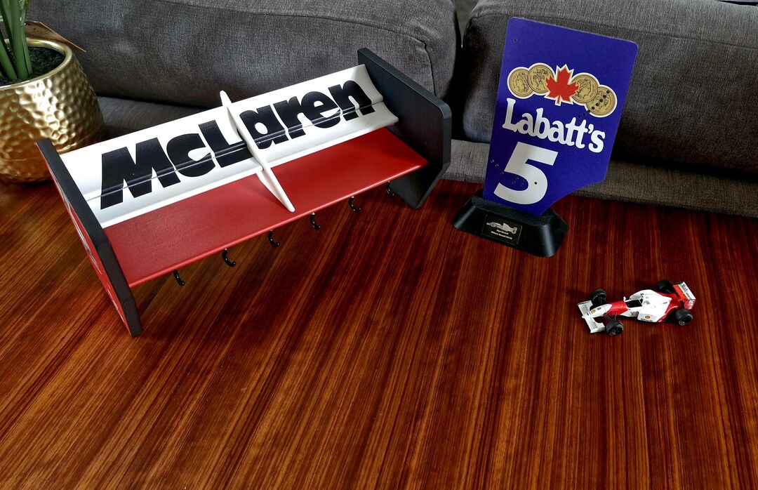 Senna Mclaren F1 Wing Key Holder: Motorsport Fan Display Shelf #8 Gift ...