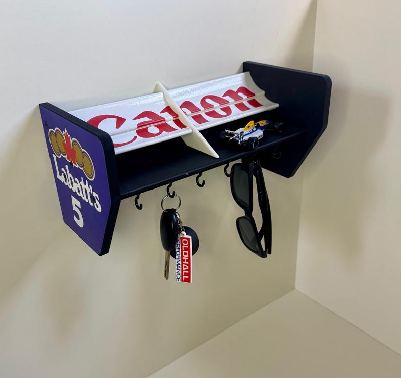 Mansell F1 Wing Spoiler Key Holder: Williams Replica, Man Cave Decor ...